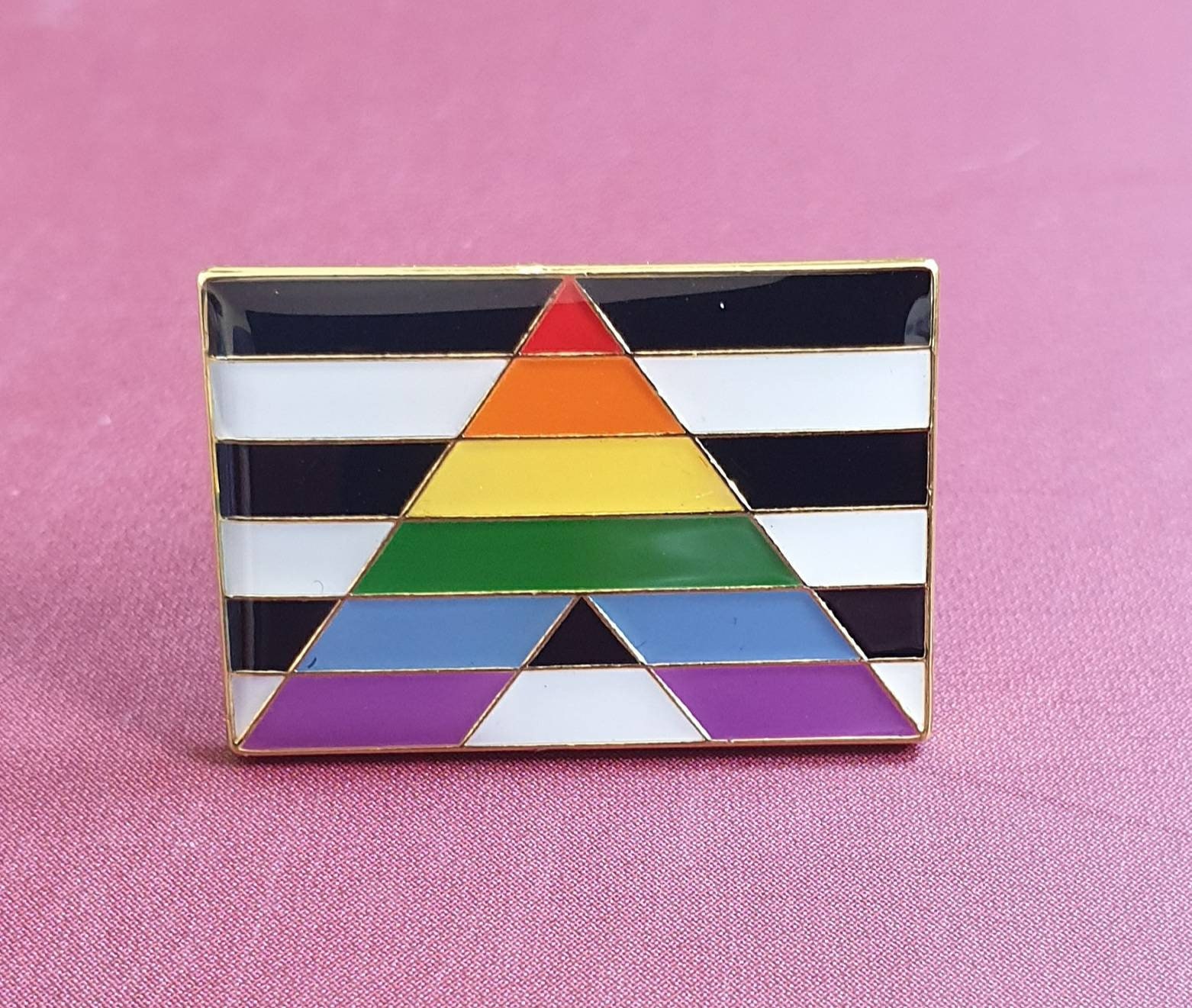 LGBTQ Ally Pride Flag Pin Badge - Etsy UK