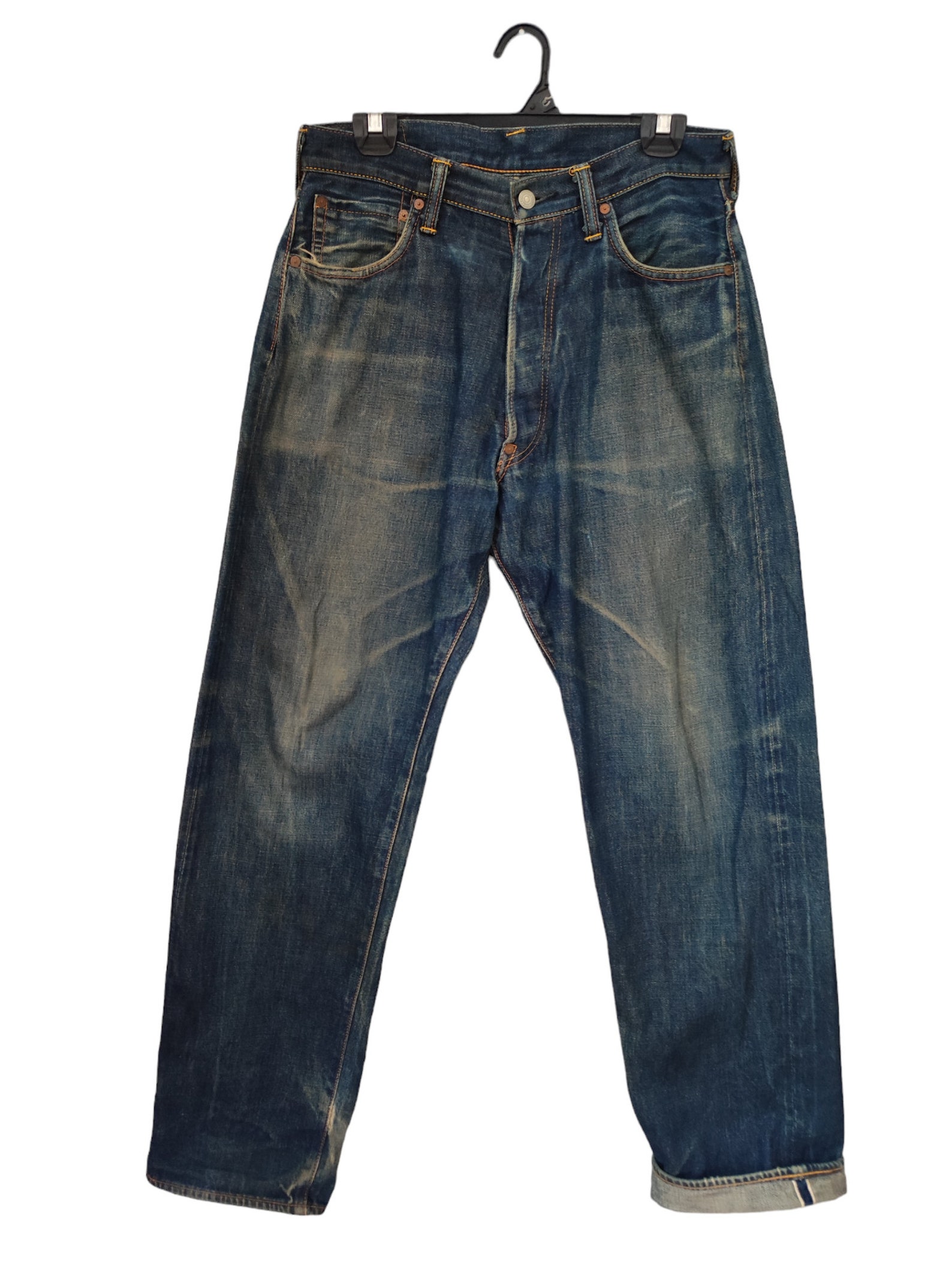 Vintage Evisu Lot 2001 Evisu Yamane Stone Washed Denim Red Selvaged ...