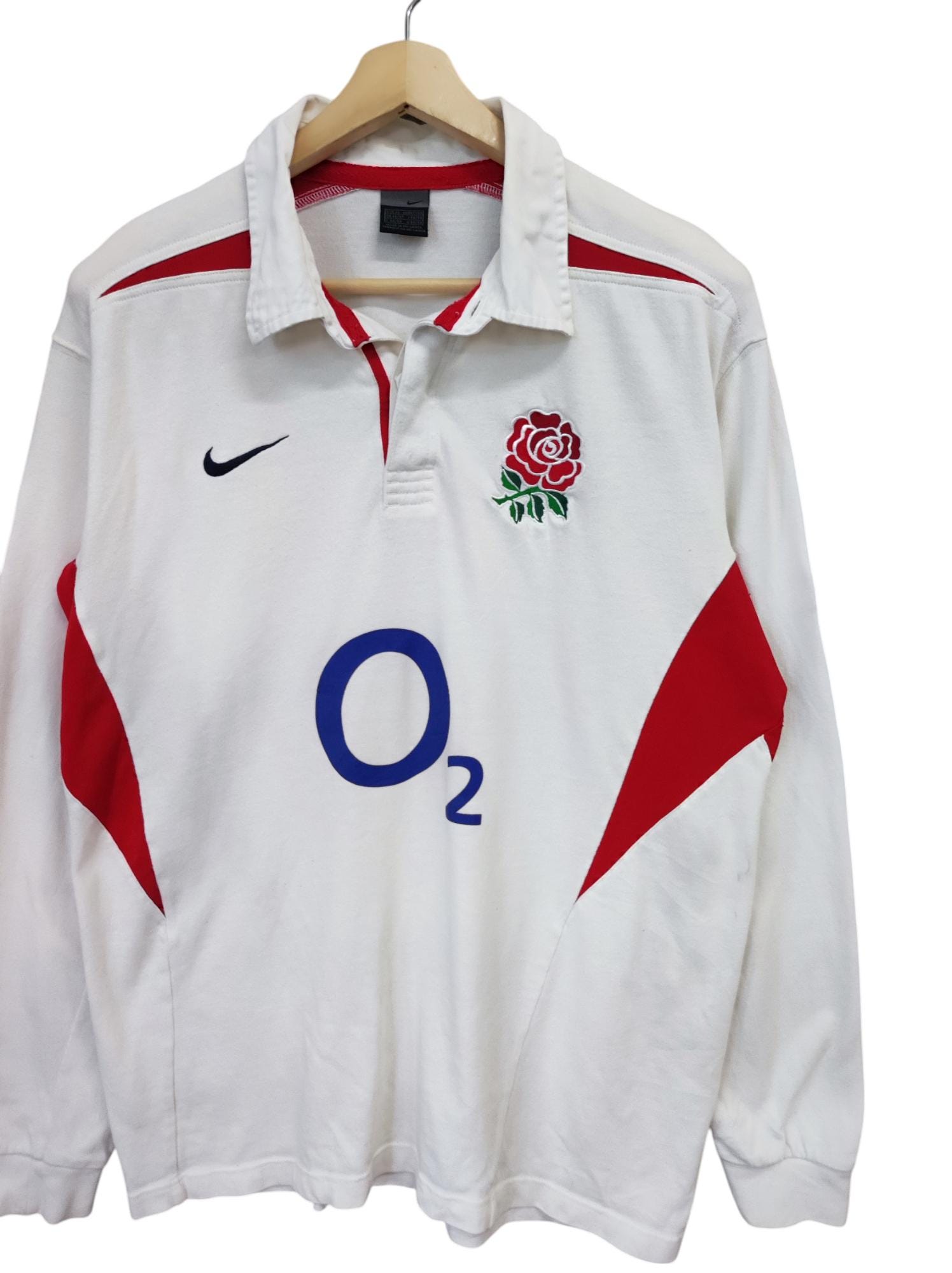 Vintage Y2K Nike England O2 Polo Rugby Shirt X Large Nike England O2 ...