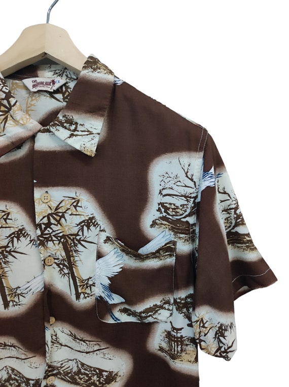 Vintage Hawaiian Hula Japan Hawaiian Shirts 100% rayo… - Gem