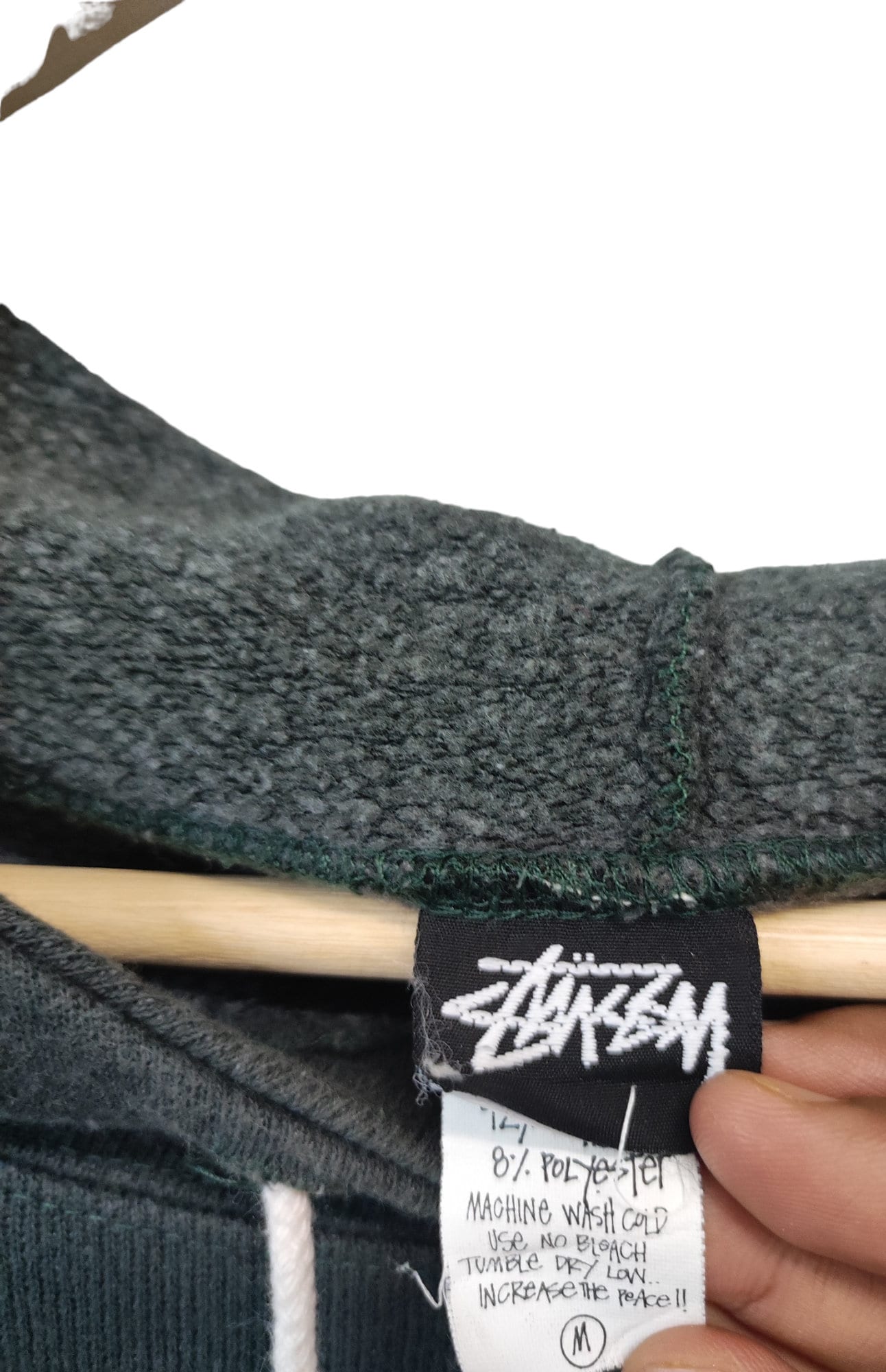 Vintage Stussy 80s Stussy Classic Stussy Signature Logo Hoodie Faded ...