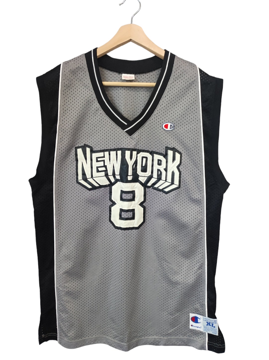 Vintage Champion Jersey Tank Champion New York Knicks Basketball NBA #8 ...