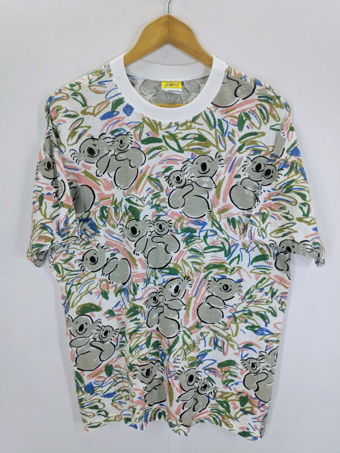 Vintage 80s Ken Done AOP Pop Art Koala 1986 Ken Done Down Under ...