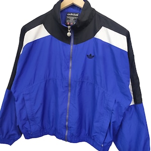 Vintage 90s ADIDAS Trefoil Adidas Tri Color Windbreaker Jacket Adidas 3 ...