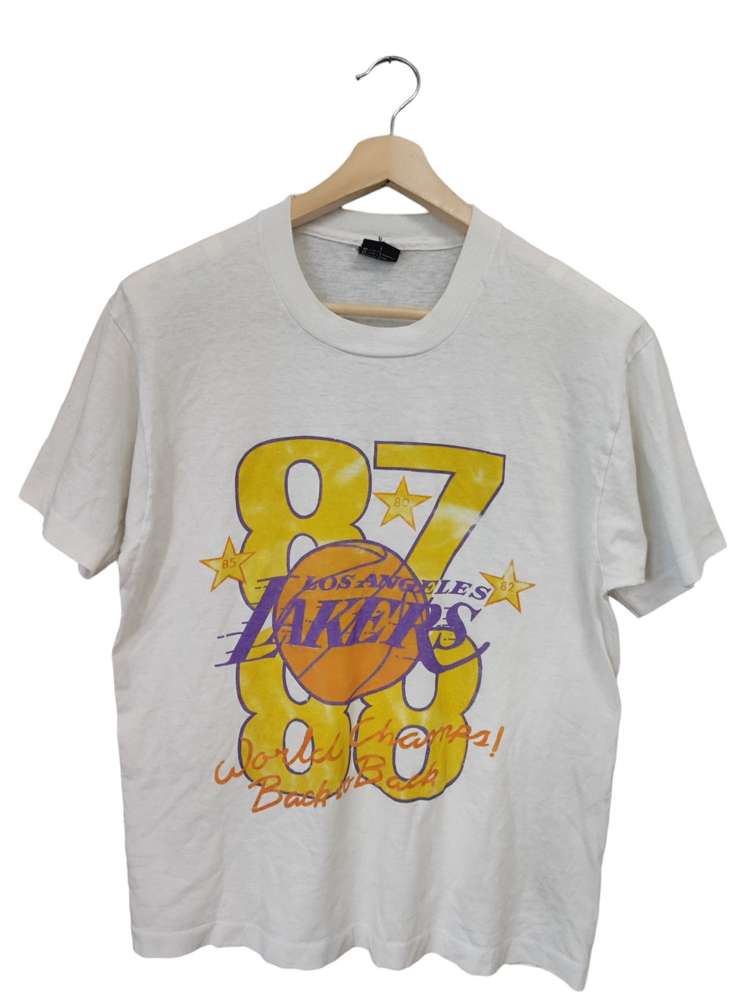 Vintage 80s L.A. Lakers 3 Star 87-88 World Champion Back to Back NBA ...