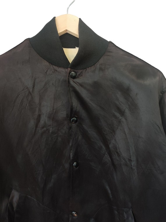 80s LIVE AID Concert Jacket 1985 black satin Jacket, … - Gem