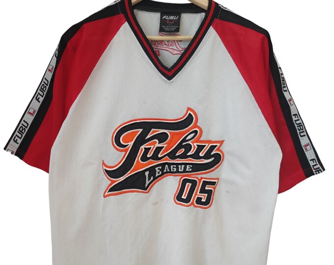 90s Vintage Fubu League 05 Fubu Sports Jersey Oversized Hip Hop Streetwear Fubu Sportswear USA ...