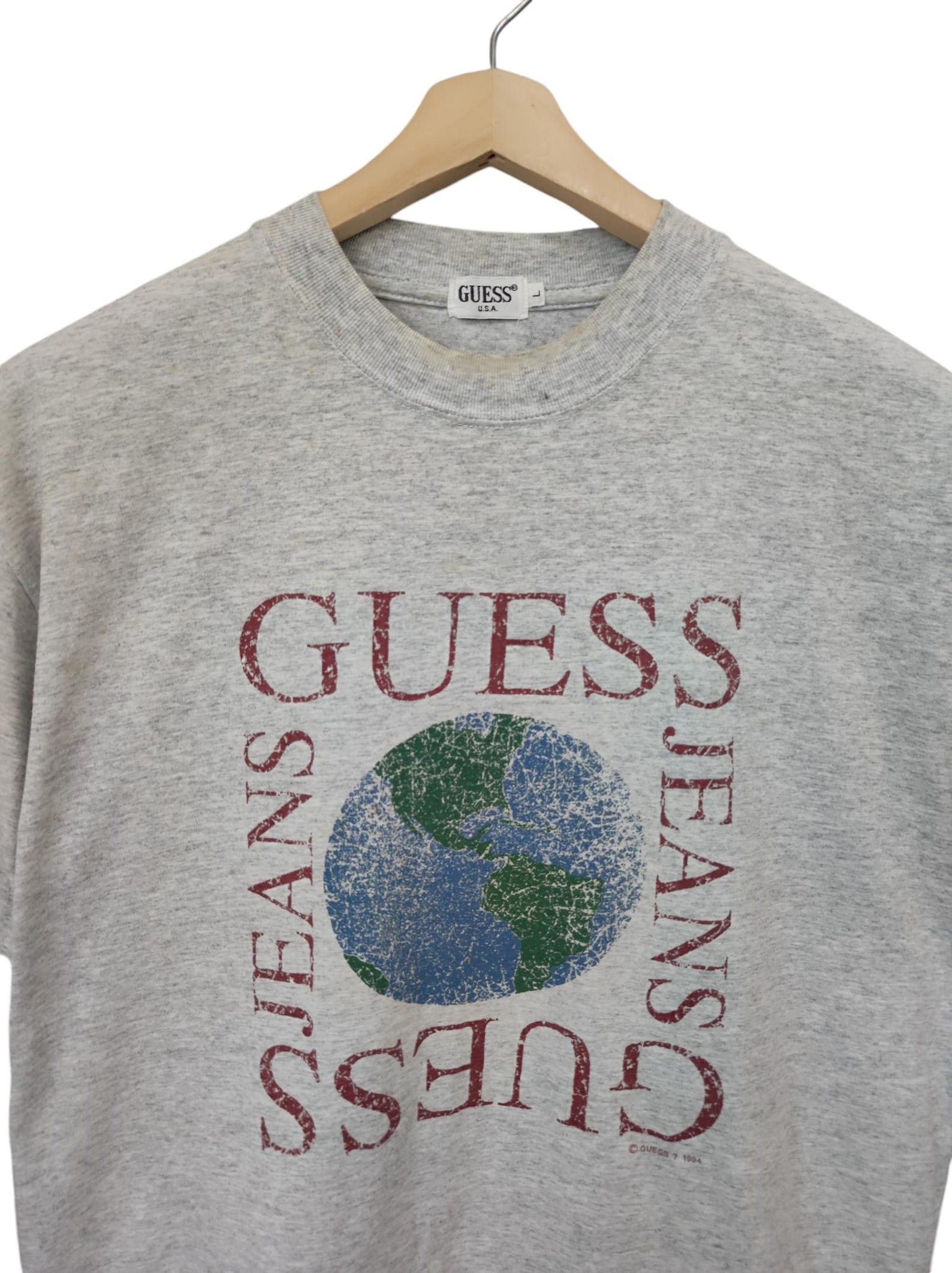 Vintage 1994 Guess? Guess Jeans Worldwide Retro Logo Guess ...