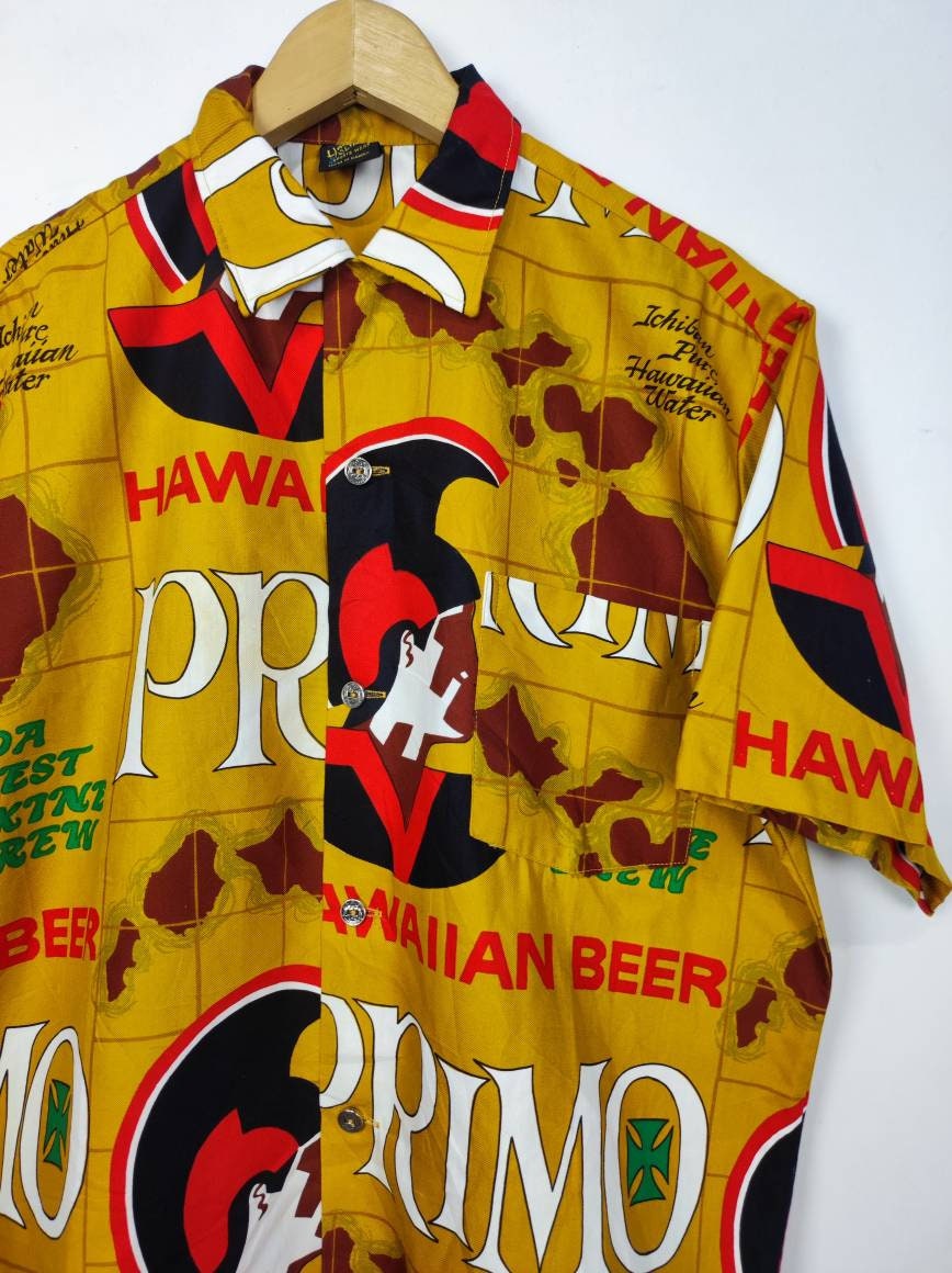 Vintage Hawaiian Primo Hawaiian Beer Primo USA Hawaii Shirt Beach ...