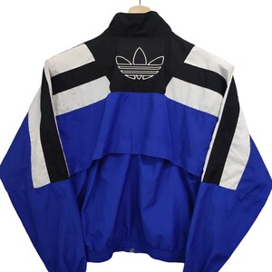 Vintage 90s ADIDAS Trefoil Adidas Tri Color Windbreaker Jacket Adidas 3 ...