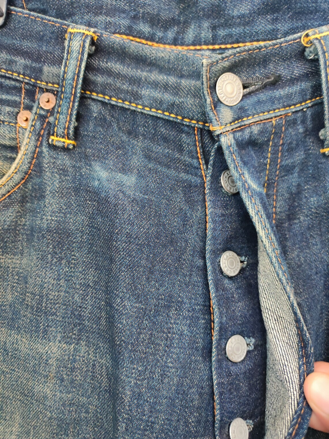 Vintage Evisu Lot 2001 Evisu Yamane Stone Washed Denim Red Selvaged ...