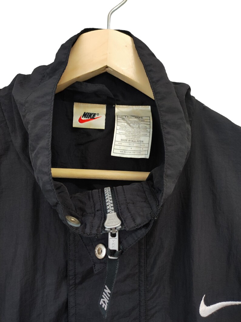 Vintage Nike Swoosh Nike 90s Black Jacket Nike Light Jacket Nike ...