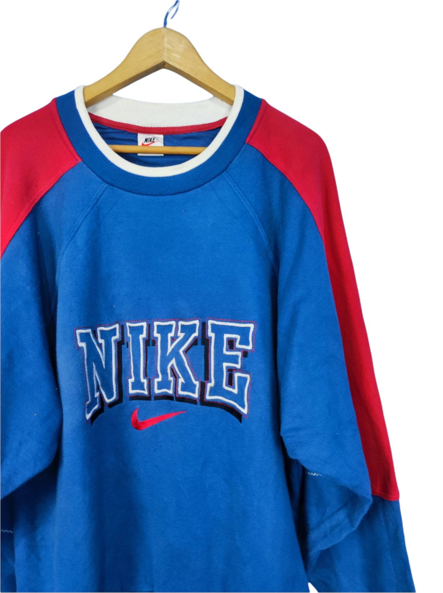 Vintage Nike Swoosh Nike Crewneck Sportswear Nike Usa 90s Nike Block ...
