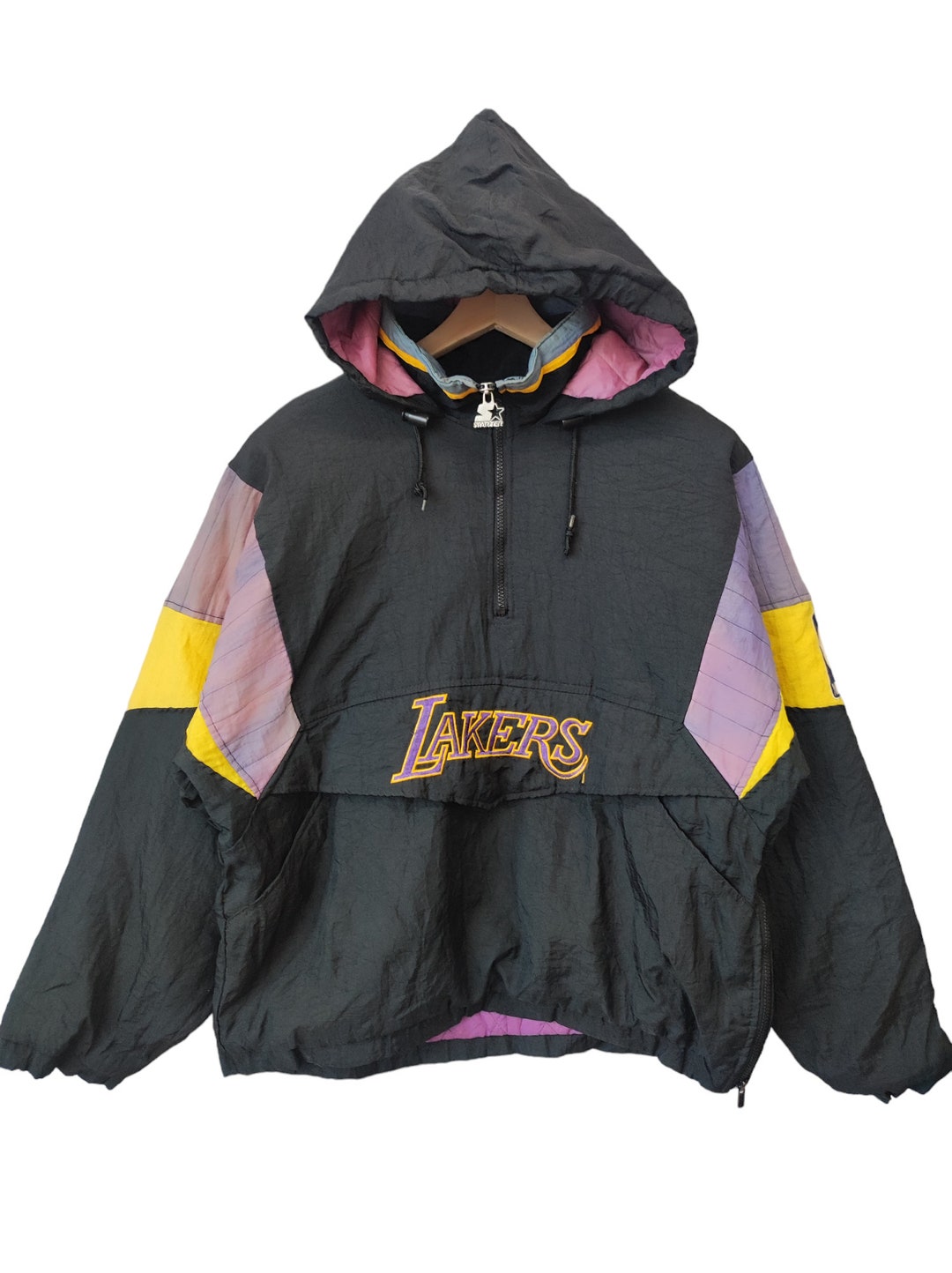 Vintage Sun Faded LA Lakers Puffer Down LA Lakers Hoodie Starter Jacket ...