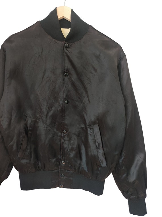 80s LIVE AID Concert Jacket 1985 black satin Jacket, … - Gem