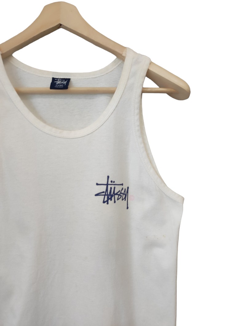 90s OG Stussy Retro Stussy Tank Singlet Stussy Signatures Design Stussy ...