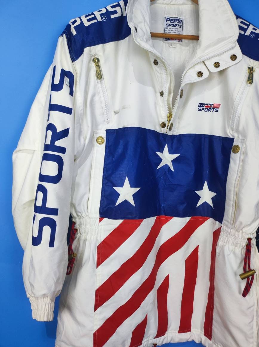 Vintage Pepsi Sports USA Flag Pepsi Nascar Pepsi Winter Jacket Usa 90s ...