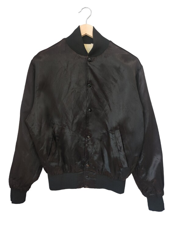 80s LIVE AID Concert Jacket 1985 black satin Jacket, … - Gem
