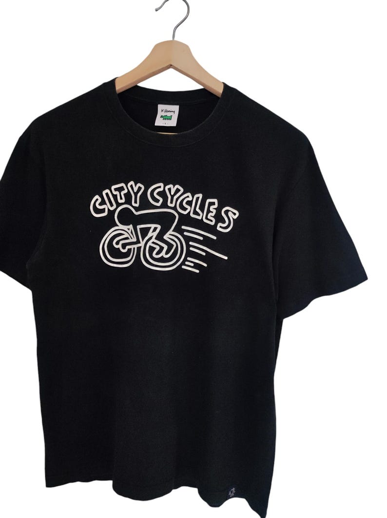 Vintage 90s Keith Haring POP SHOP Haring USA City Cycles Vintage Haring ...