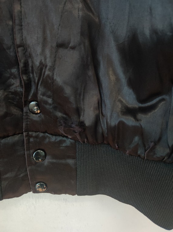 80s LIVE AID Concert Jacket 1985 black satin Jacket, … - Gem