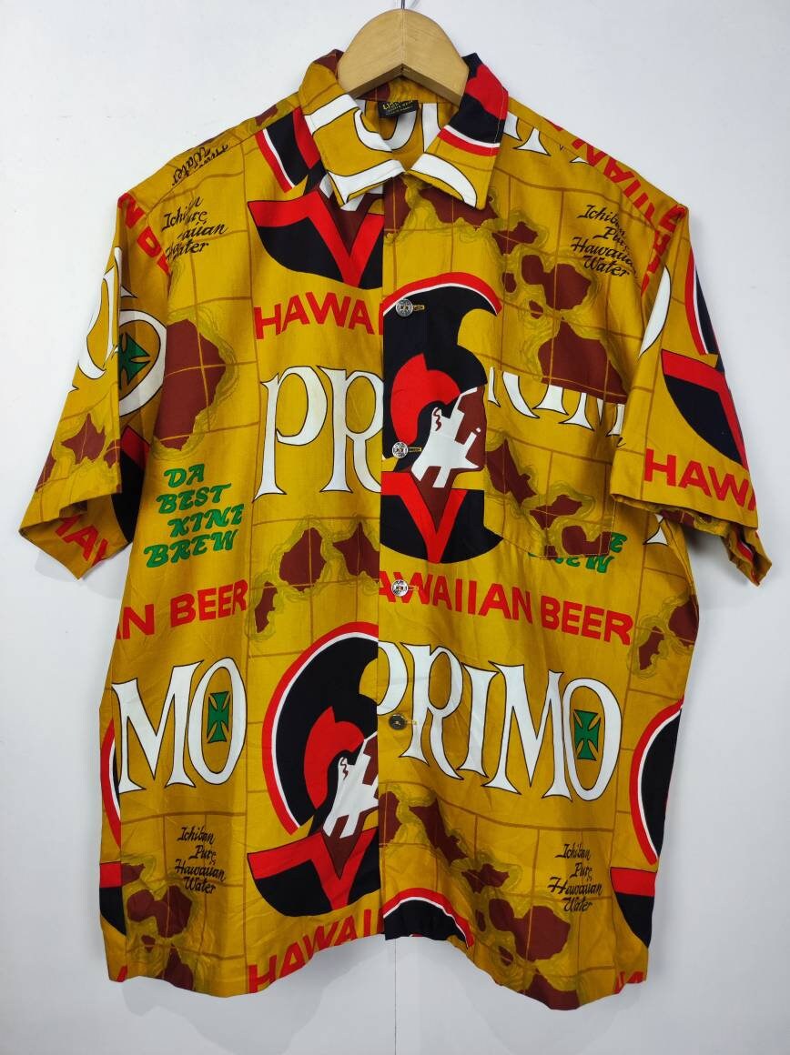 Vintage Hawaiian Primo Hawaiian Beer Primo USA Hawaii Shirt Beach Surfing Shirts - Etsy