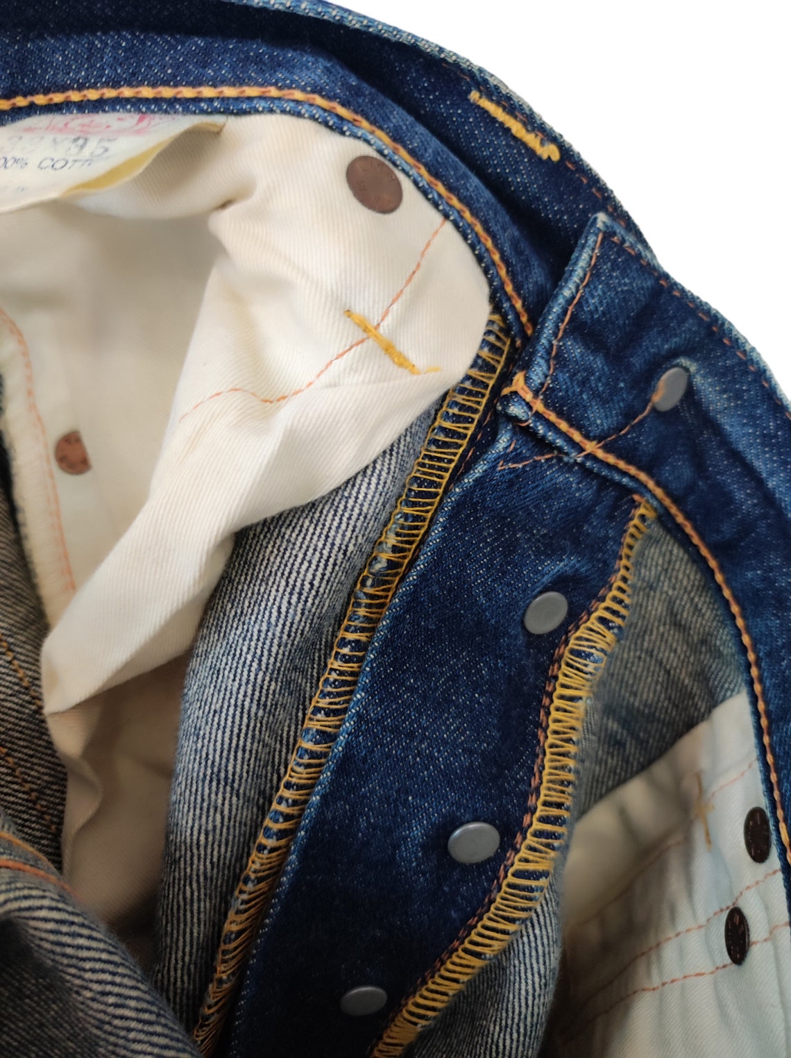 Vintage Evisu Lot 2001 Evisu Yamane Stone Washed Denim Red Selvaged ...