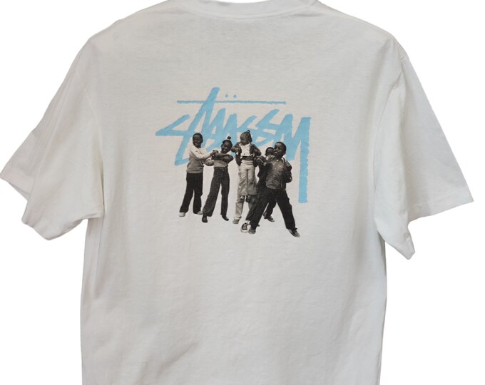 90s OG Stussy Rasta Stussy African Boys Photo Tee Stussy Photoprint Graphic Achieve Stussy ...