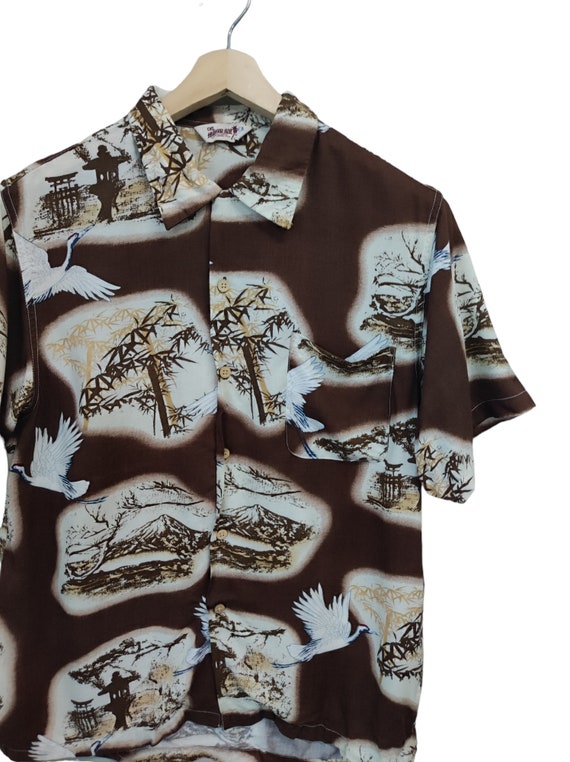 Vintage Hawaiian Hula Japan Hawaiian Shirts 100% rayo… - Gem