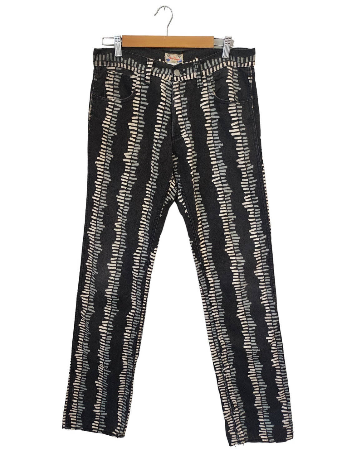 Vintage Japan Dry Bones Pants Straight Cut Dry Bones Vertical Chips ...
