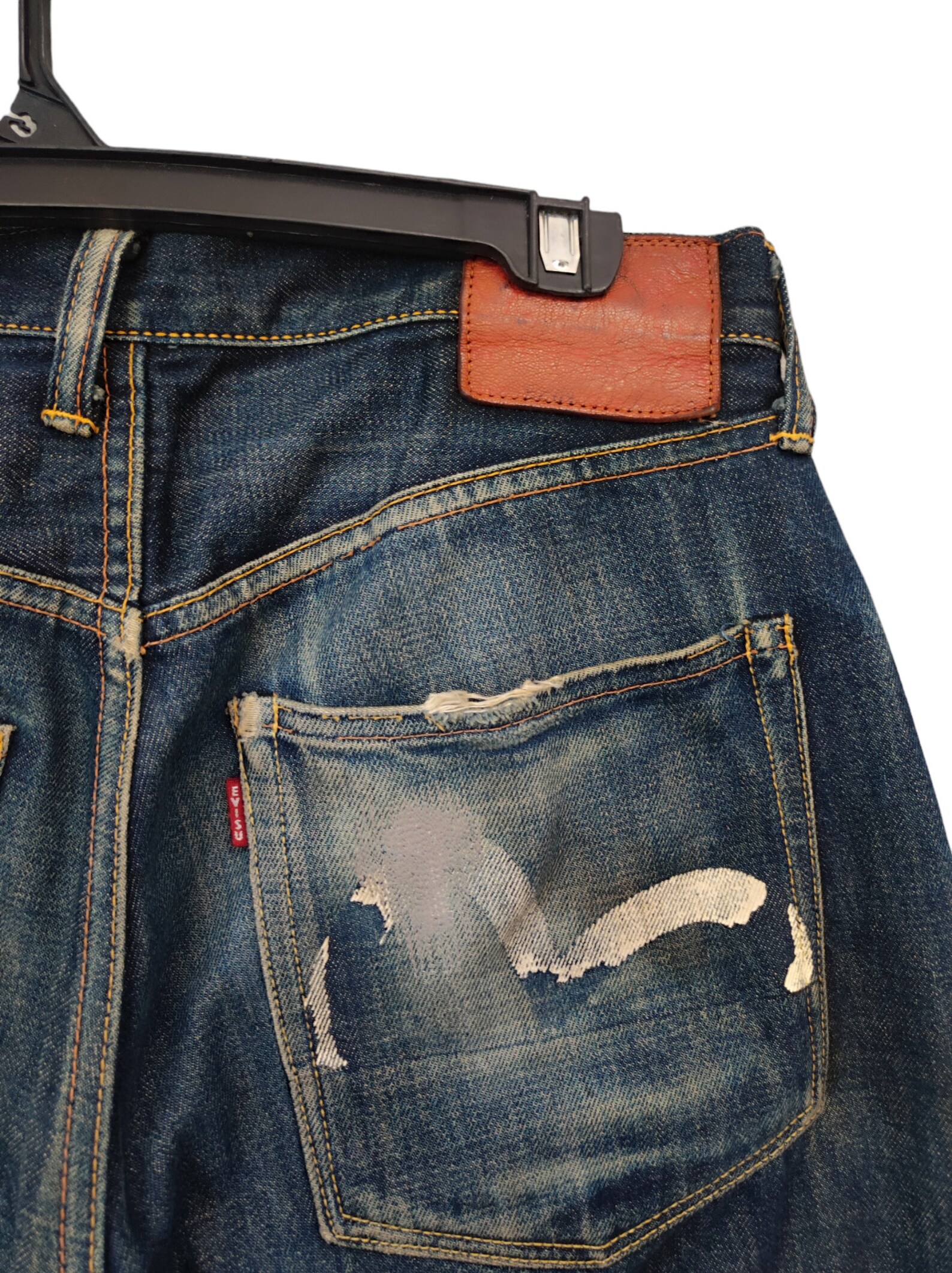 Vintage Evisu Lot 2001 Evisu Yamane Stone Washed Denim Red Selvaged ...