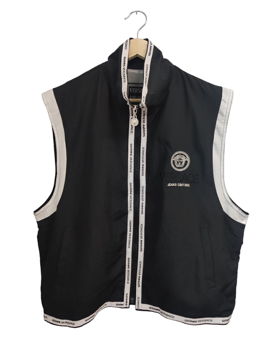 Vintage Versace Gianni Versace Nylon Vest Versace Jeans Couture Italy ...
