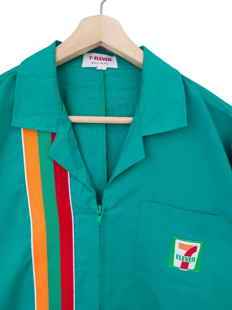 Vintage Seven Eleven Open Collar Staff Shirts Retro Seven Eleven Shirts ...