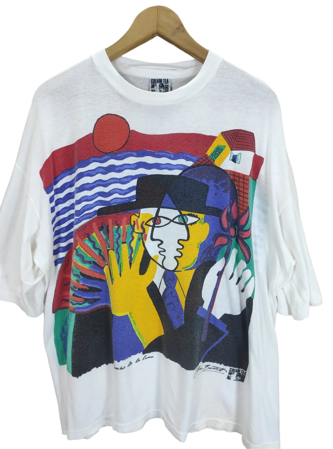 Vintage 1989 Cream Tea London Art T-shirt Psychedelic Artwork Pablo ...