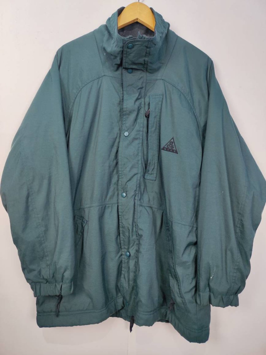 Vintage Nike ACG Green Military Army Hoodie Parka Jacket Retro - Etsy