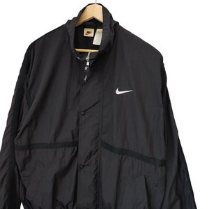 Vintage Nike Swoosh Nike 90s Black Jacket Nike Light Jacket Nike ...