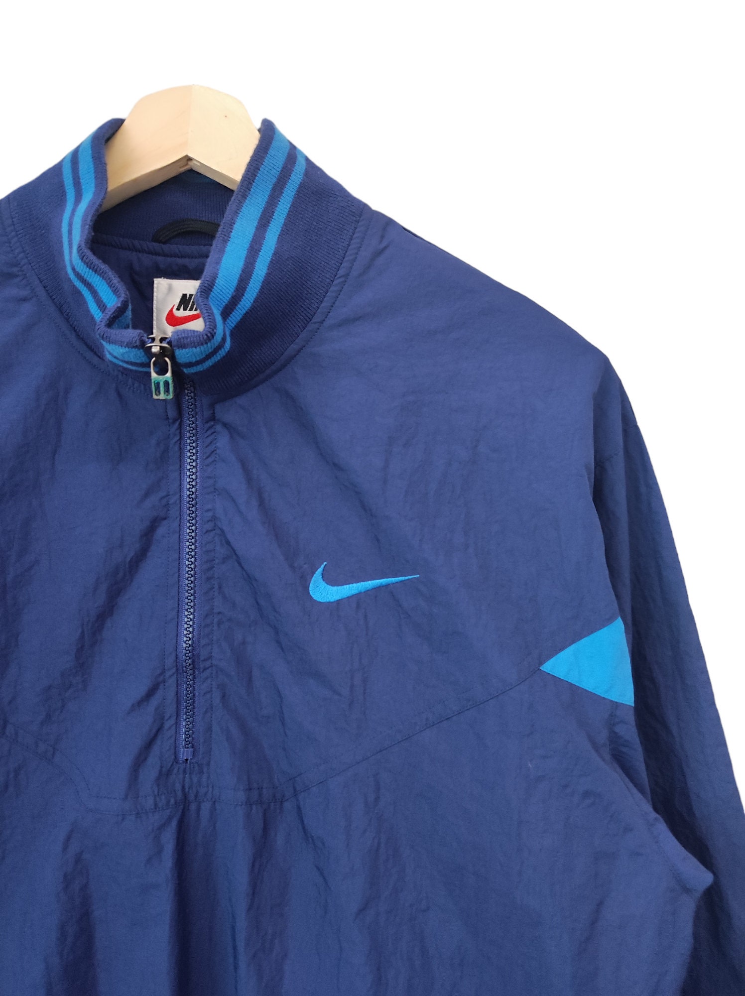 Vintage Nike Block Nike 90s Blue Jacket Nike Light Jacket Nike ...