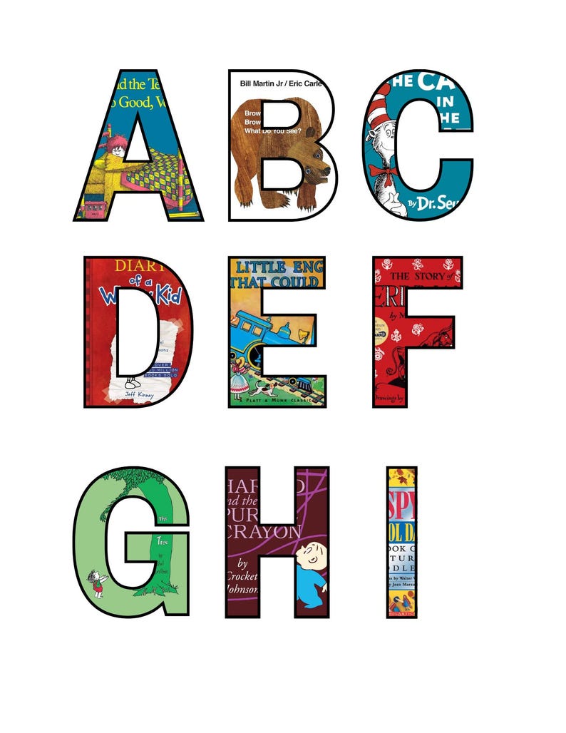 Classroom Library Posters: Inspirational Quotes & Alphabet Set (digital ...