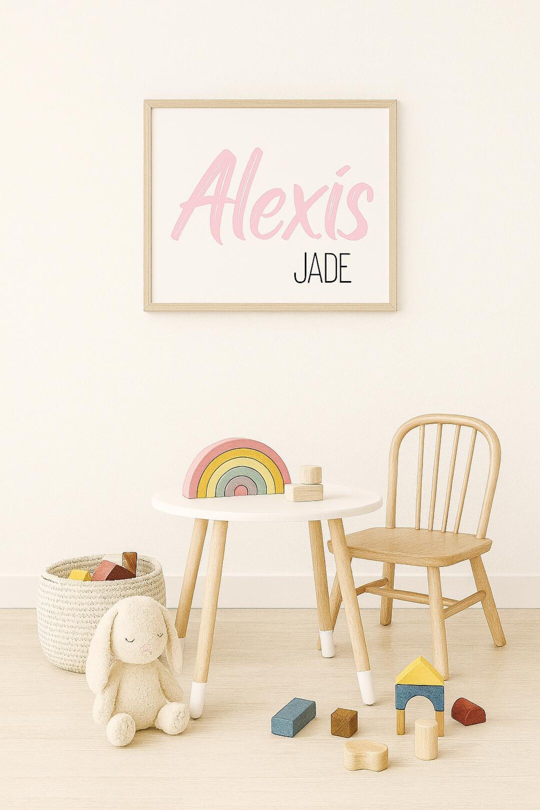 Personalized Kids Name Wall Art • Custom Nursery or Playroom Printable ...
