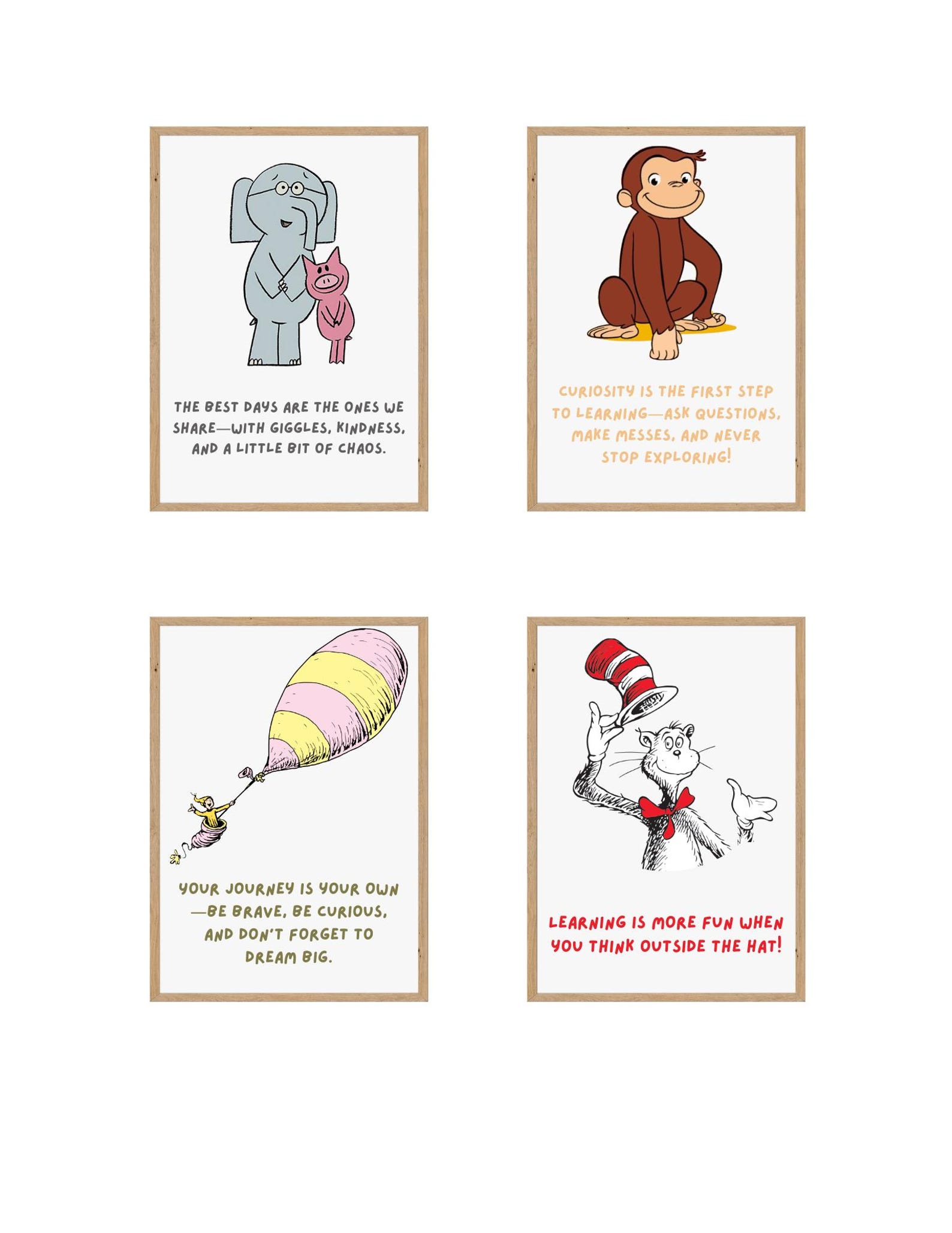 Classroom Library Posters: Inspirational Quotes & Alphabet Set (digital ...