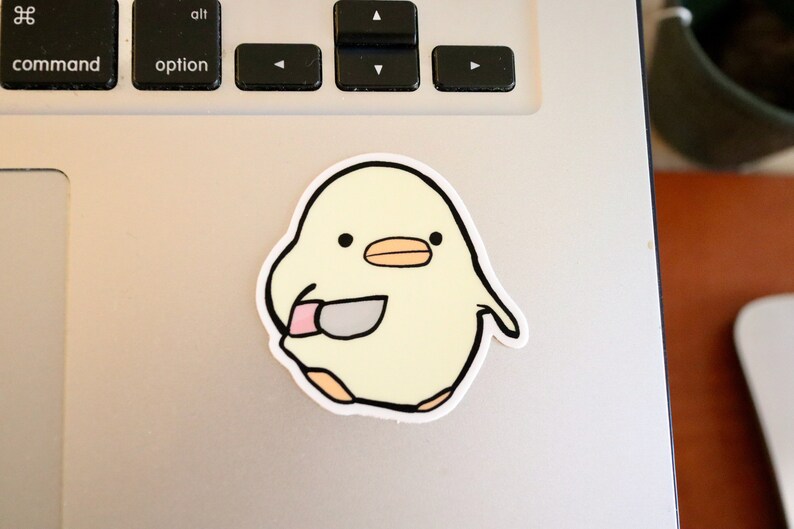 Duck With Knife Meme Vinyl Sticker - Etsy