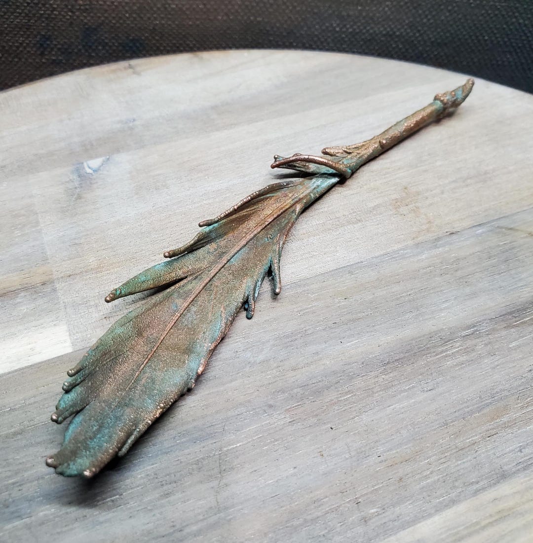 Copper Electroformed Feather With Patina. Real Feather That's Been ...