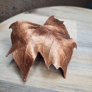 Copper Electroformed Sycamore Leaf. Copper Plated Leaf. Turning Real ...