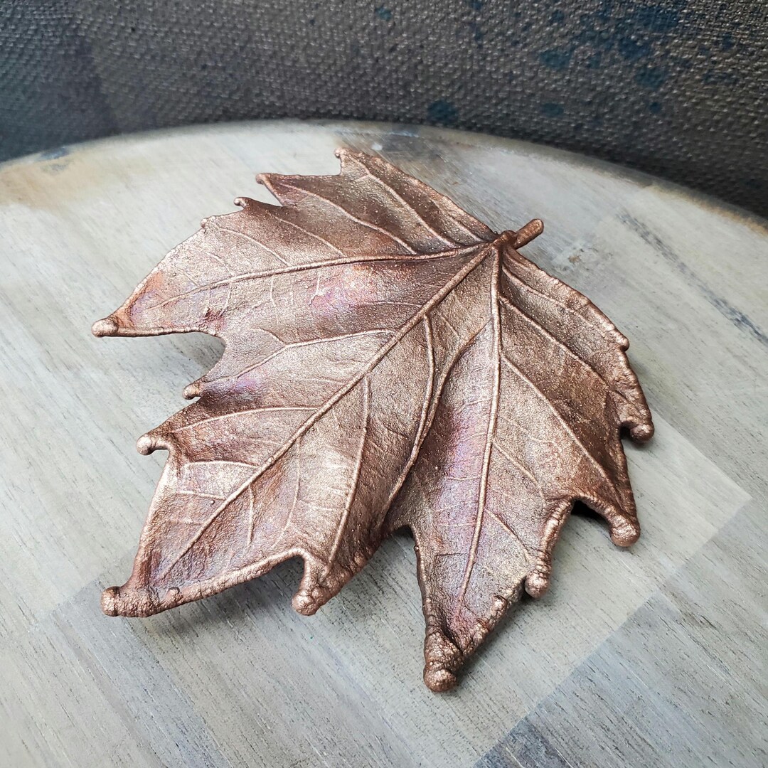Copper Electroformed Sycamore Leaf Pin With Patina. Real Leaf That's ...