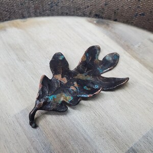 Copper Electroformed Oak Leaf. Copper Plated Leaf With Patina. Turning ...