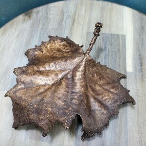 Copper Plated Sycamore Leaf. Copper Electroformed Leaf. Turning Real ...