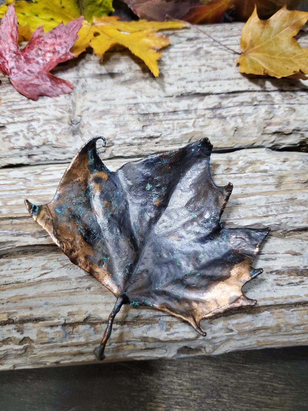 Real Copper Plated Sycamore Leaf Copper Electroformed Leaf Decor. - Etsy UK