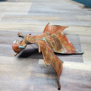 Copper Plated Sycamore Leaf. Copper Electroformed Leaf With Force ...