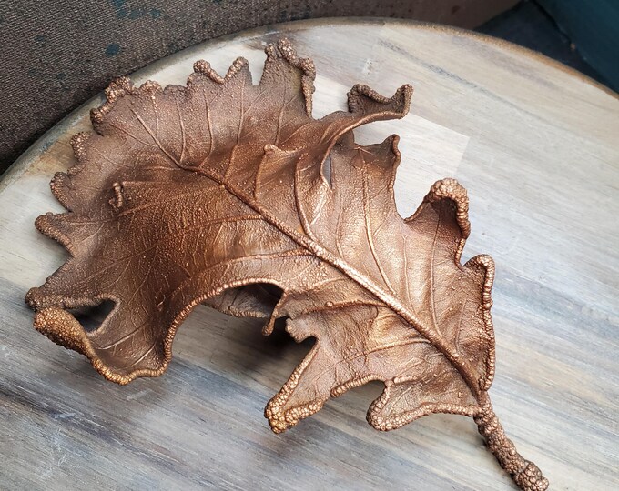 Copper Electroformed Bur Oak Leaf. Copper Plated Leaf. Turning Real ...