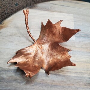 Copper Electroformed Sycamore Leaf. Copper Plated Leaf. Turning Real ...