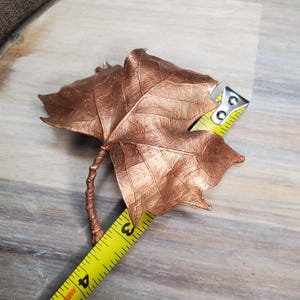 Copper Electroformed Sycamore Leaf. Copper Plated Leaf. Turning Real ...